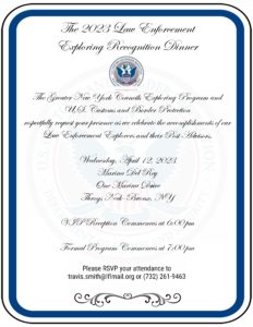 Law Enforcement Exploring Recognition Dinner – New York City Exploring